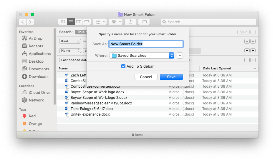 How to make and use Smart Folders on a Mac to save time